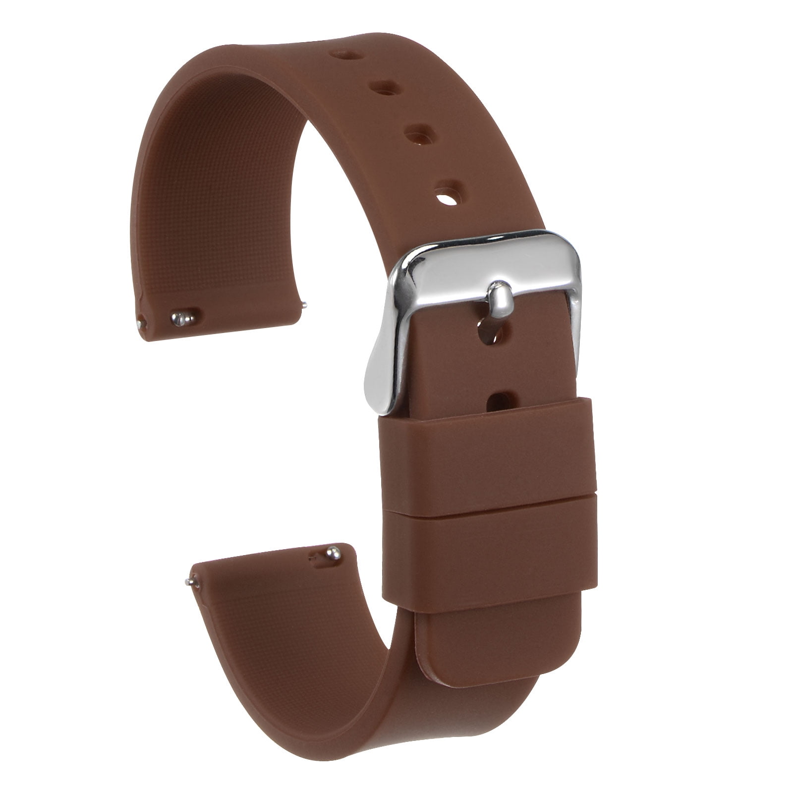 Uxcell Silicone Watch Band Quick Release Soft Rubber Watch Strap Brown ...