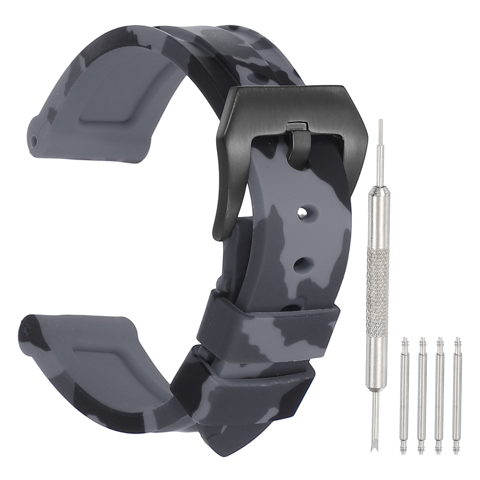 Uxcell Silicone Watch Band 20mm Quick Release Flexible Soft Rubber H ...