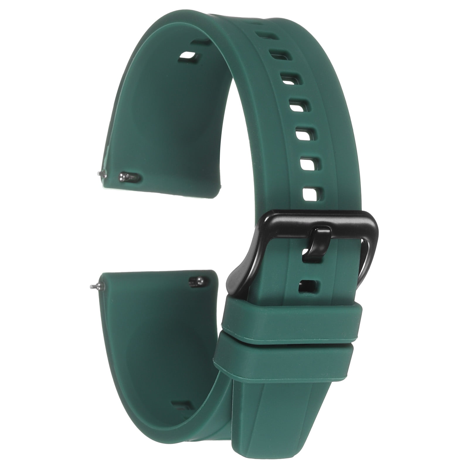 Uxcell Silicone Watch Band 22mm Quick Release Flexible Soft Rubber Replacement Watch Strap with ...