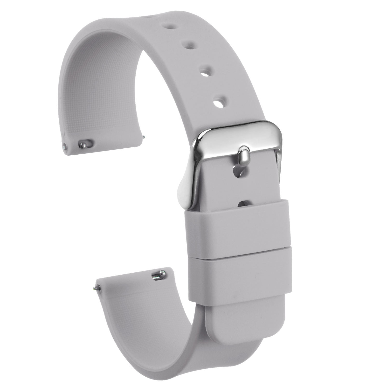 Uxcell Silicone Watch Band Quick Release Soft Rubber Watch Strap Grey/Silver 22mm - Walmart.com