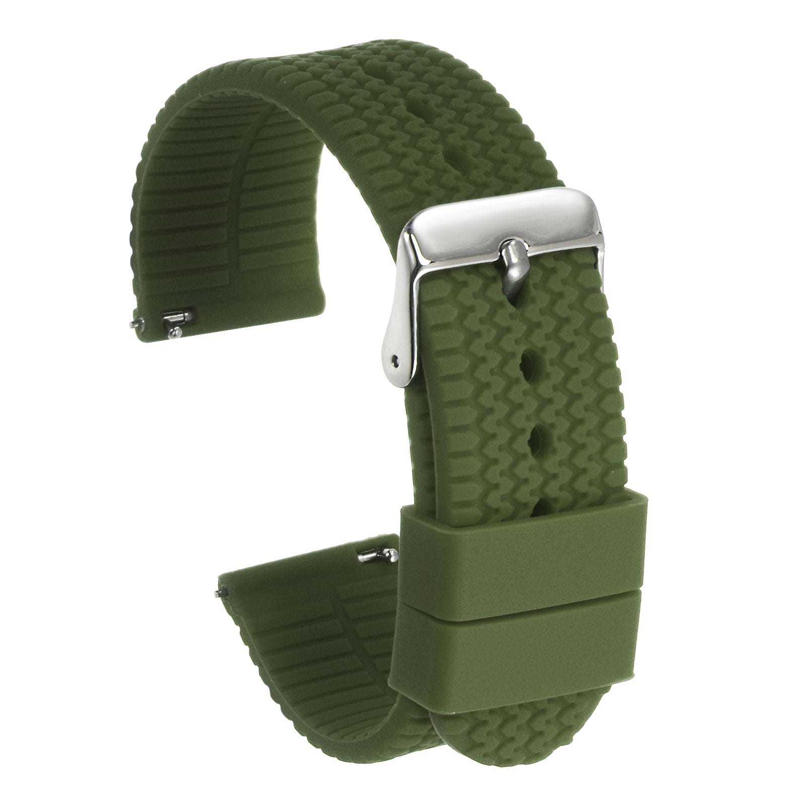 Uxcell Silicone Watch Band 24mm Rubber Watch Strap with Electroplated ...