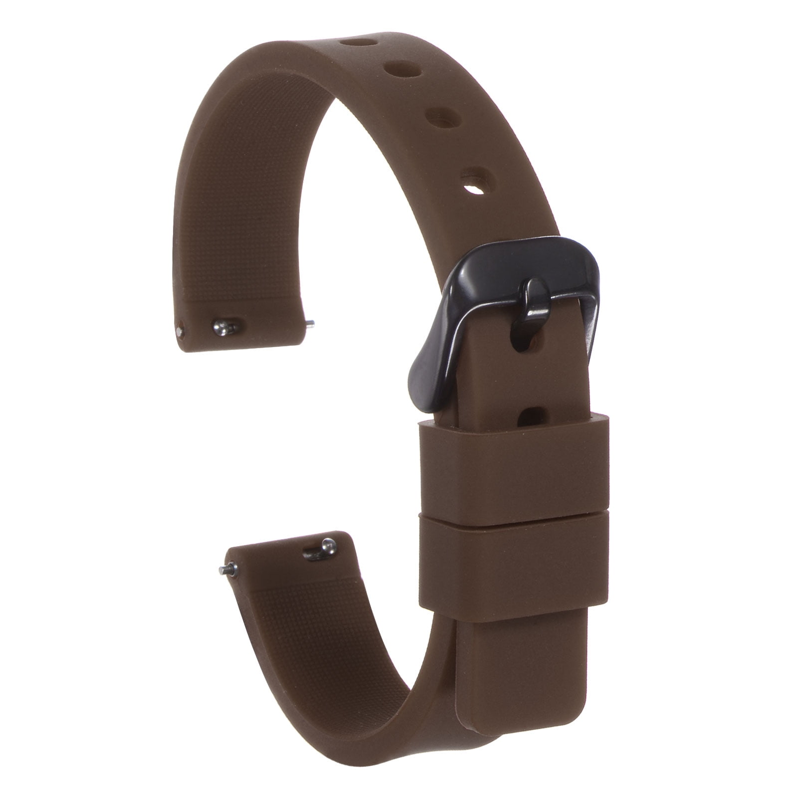 Uxcell Silicone Watch Band Quick Release Soft Rubber Watch Strap Brown ...