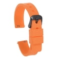 Uxcell Silicone Watch Band Quick Release Soft Rubber Watch Strap Orange ...