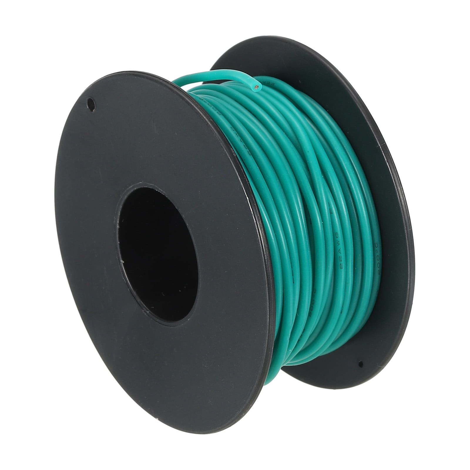 Uxcell Silicone Wire 22 AWG Stranded Green Spool 15m Electrical Tinned ...