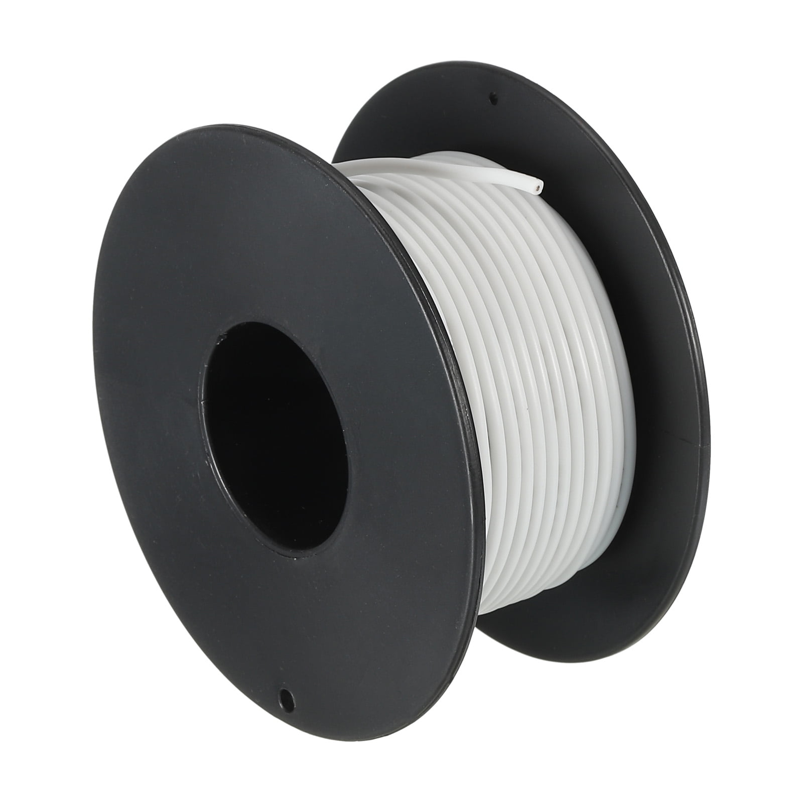 Uxcell Silicone Wire 24 AWG Stranded White Spool 15m Electrical Tinned ...
