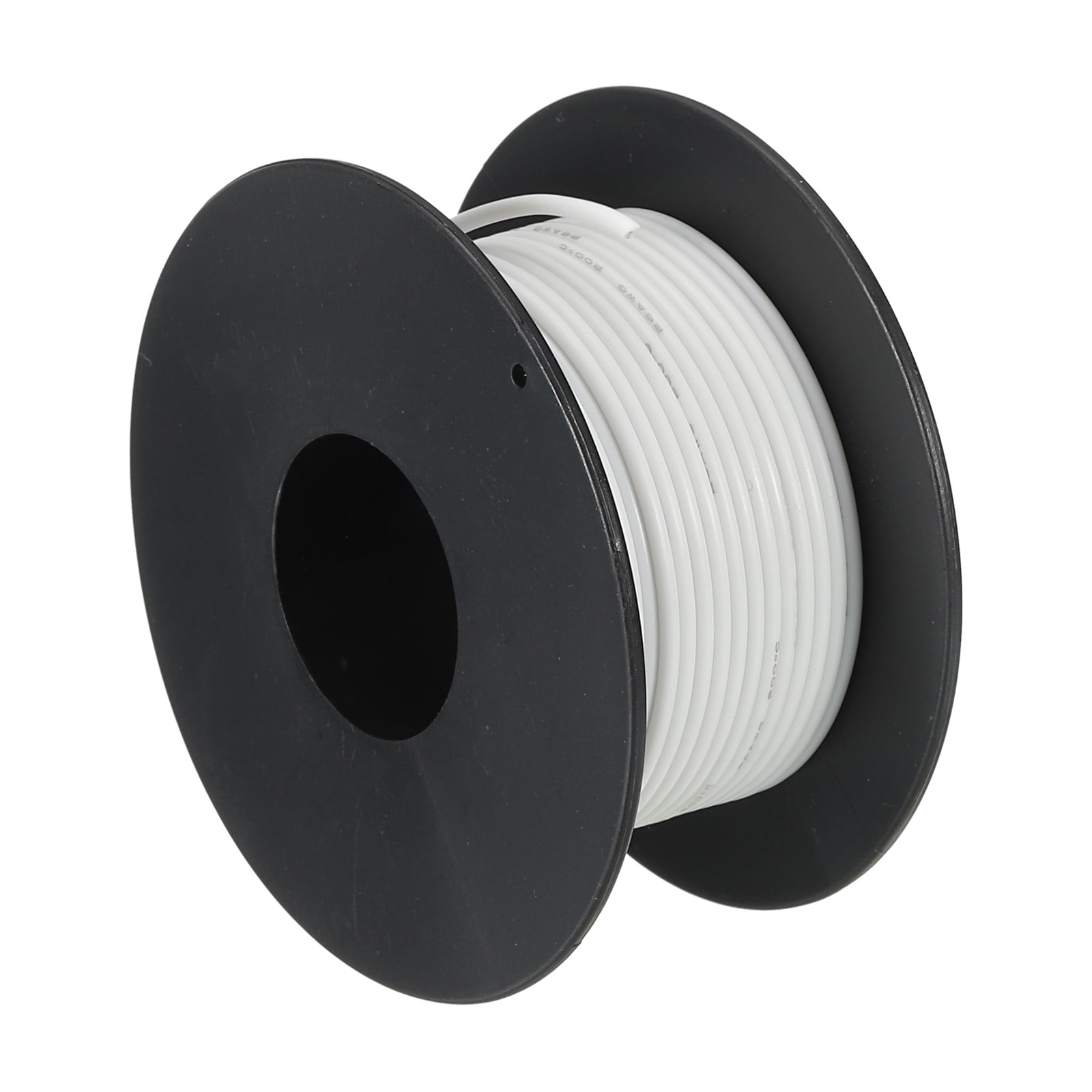 Uxcell Silicone Wire 26 AWG Stranded White Spool 15m Electrical Tinned ...