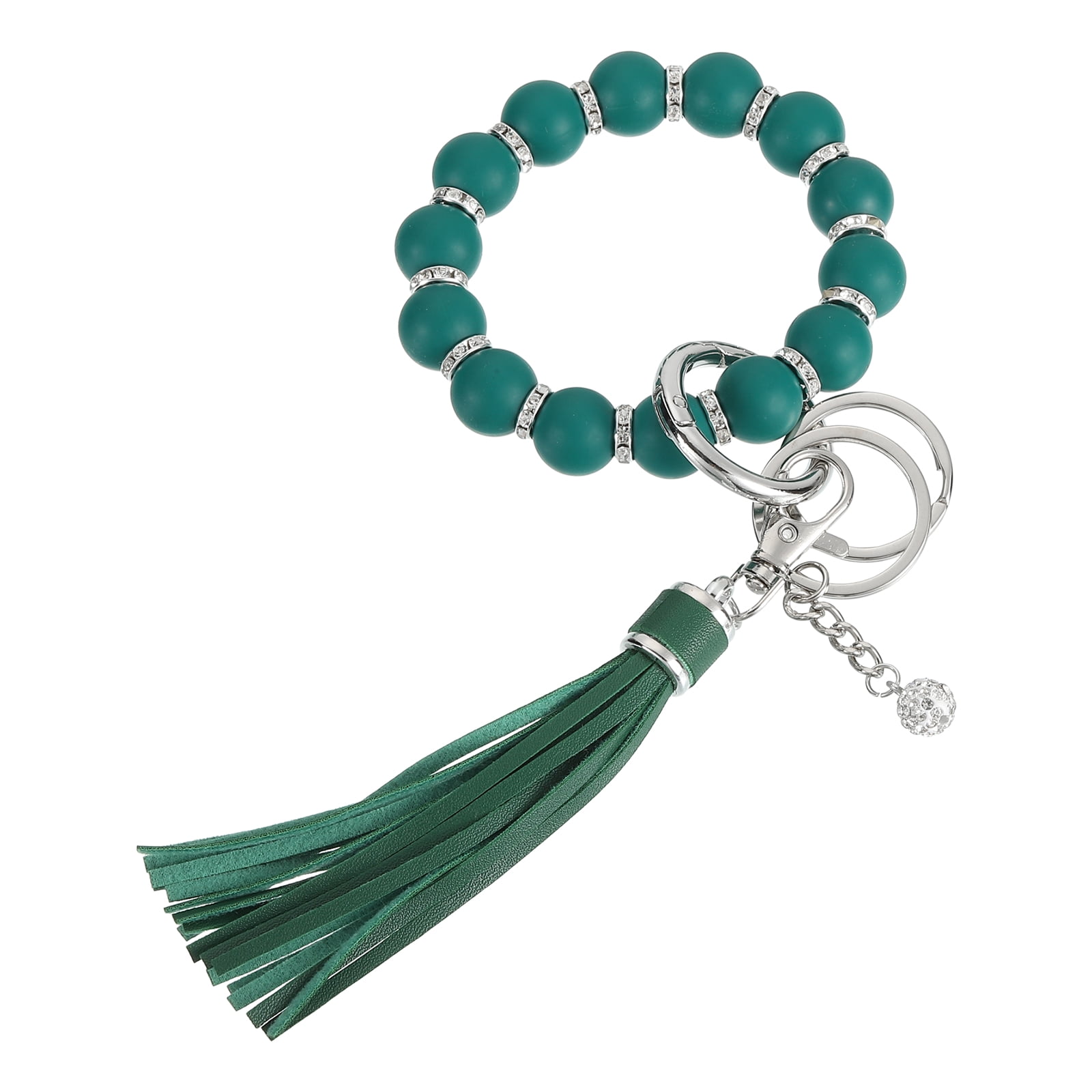 Uxcell Silicone Wristlet Keychain, Cute Beaded Wristlet Keychain Car ...