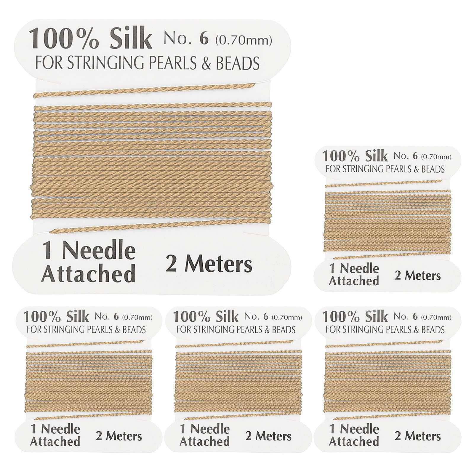 Uxcell Silk Cord Thread, 5 Pcs Pure Uxcell Silk Beading Thread Cord ...