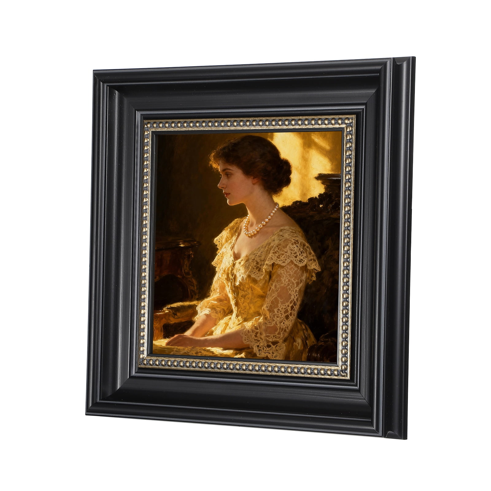 Uxcell Silver Black Square Photo Frame, 10.3x10.3 Inch Resin Photo ...