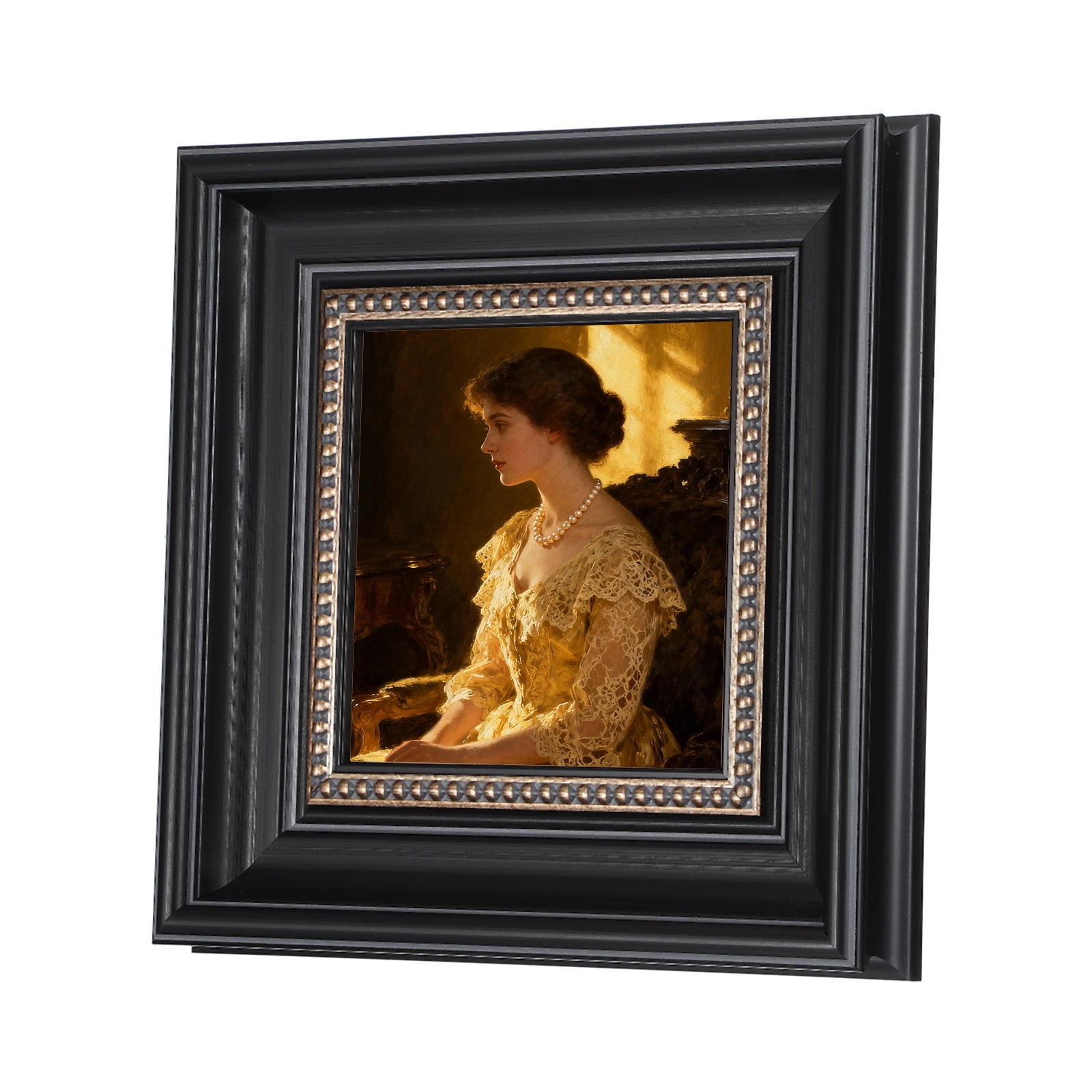 Uxcell Silver Black Square Photo Frame, 8.5x8.5 Inch Resin Photo Frame ...