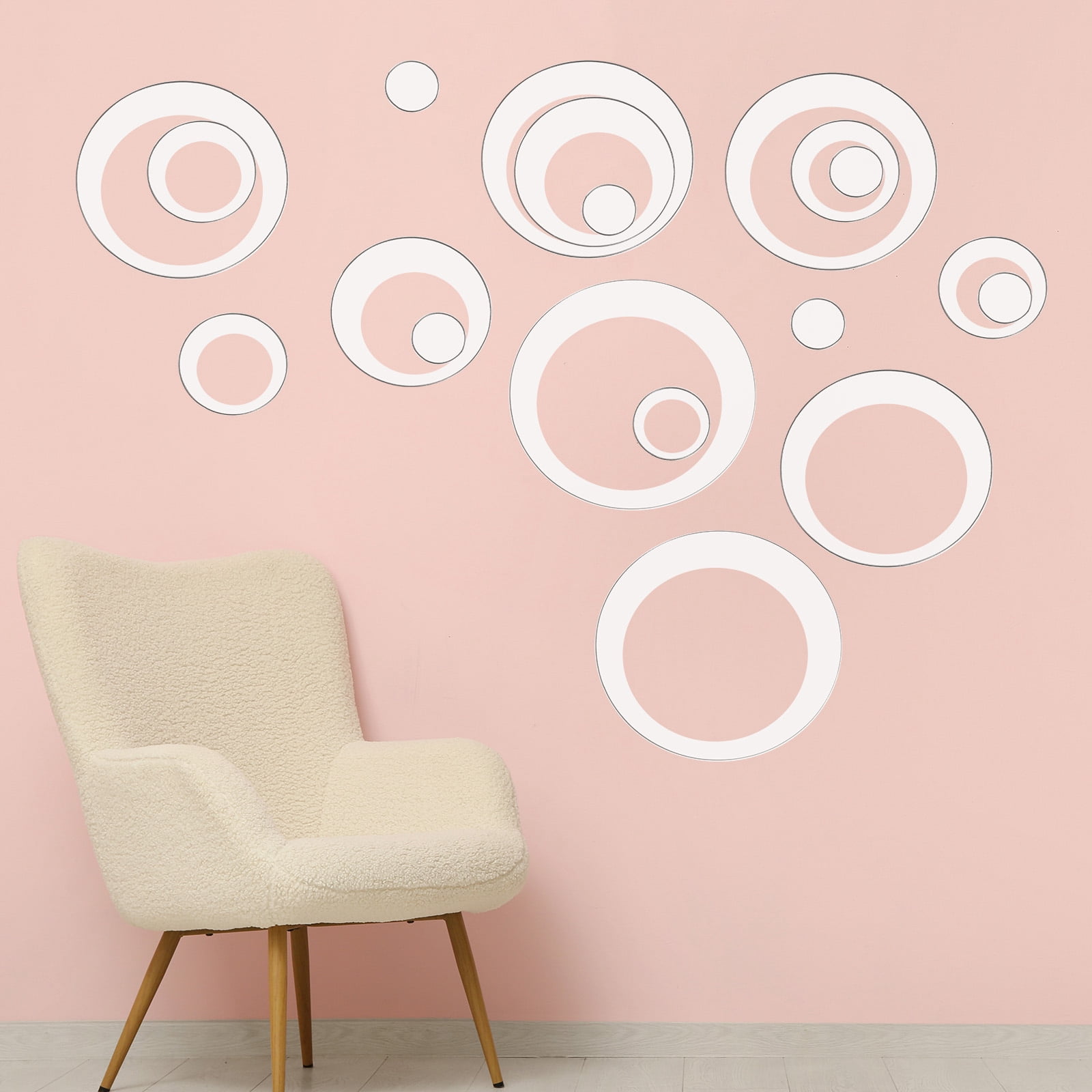 Uxcell Silver Circle Wall Mirror Stickers for Walls, Home, Mirrors ...