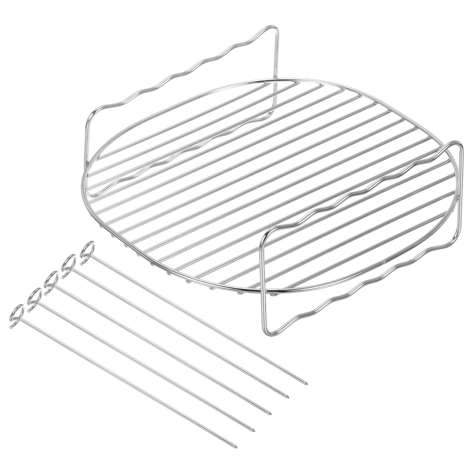 Uxcell Silver Square Baking Rack Cooling Cooking Rack 7.8" Stainless ...