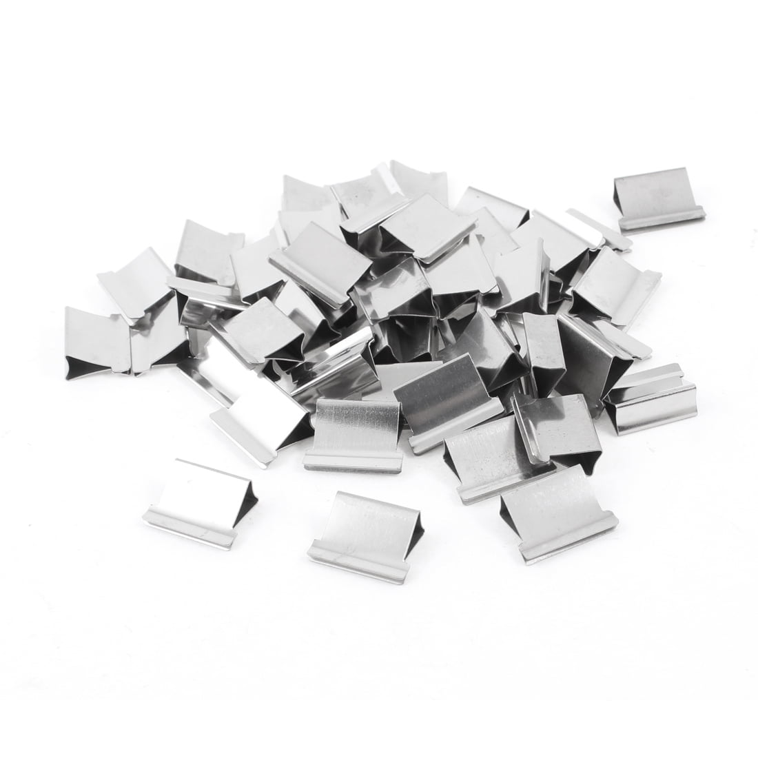 Uxcell Silver Tone Metallic Reusable Fast Clam Clip Dispenser Refills ...