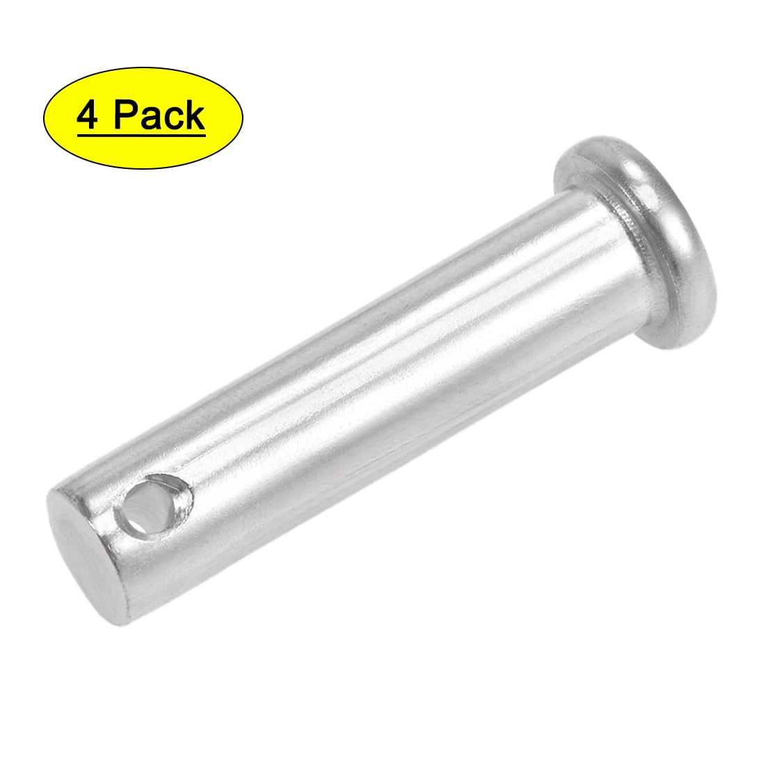 Uxcell Single Hole Clevis Pins 10mm x 40mm Flat Head 304 Stainless Steel Link Hinge Pin 4Pcs ...