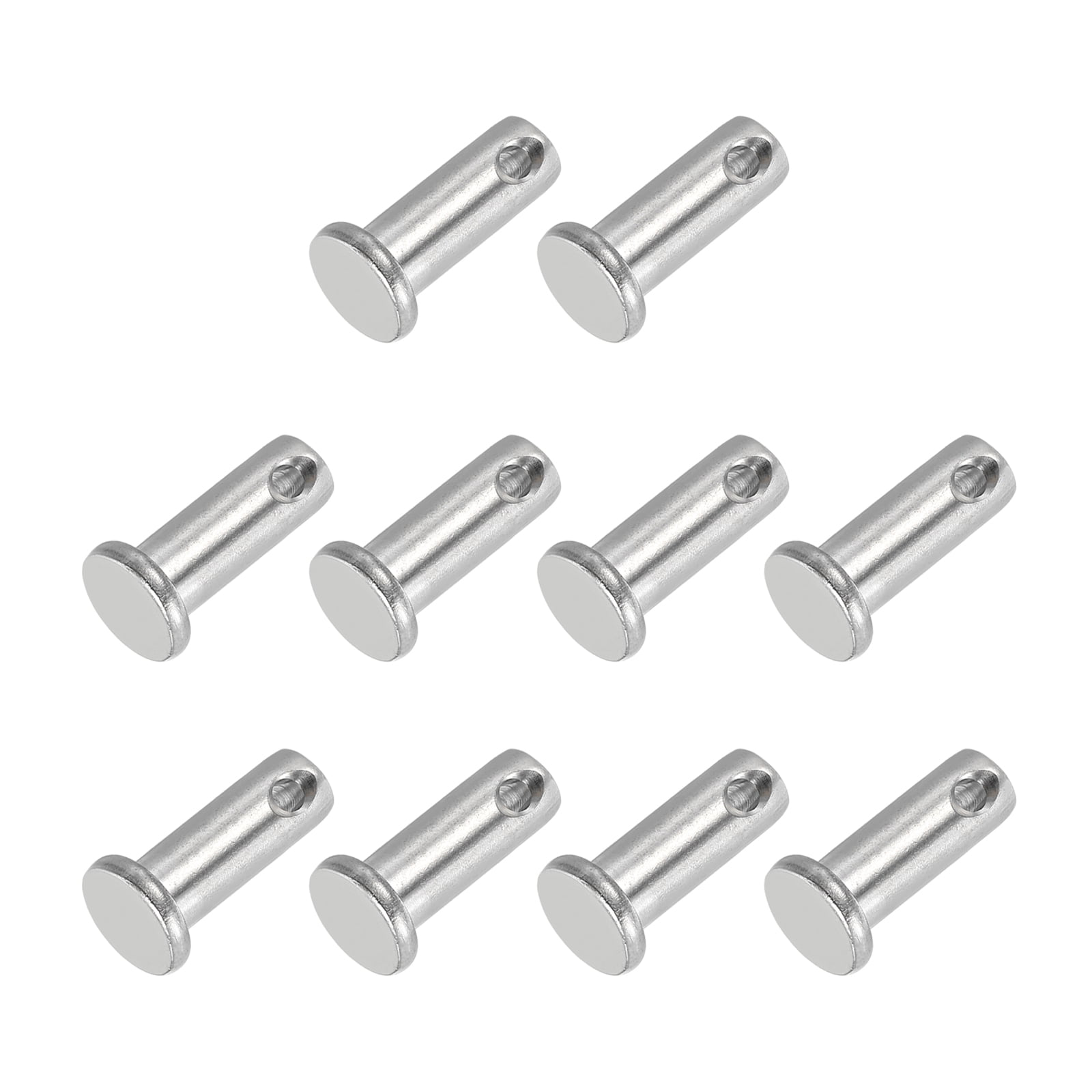 Uxcell Single Hole Clevis Pins 304 Stainless Steel Flat Head Pin for Hitch Pin Lock Link Hinge ...