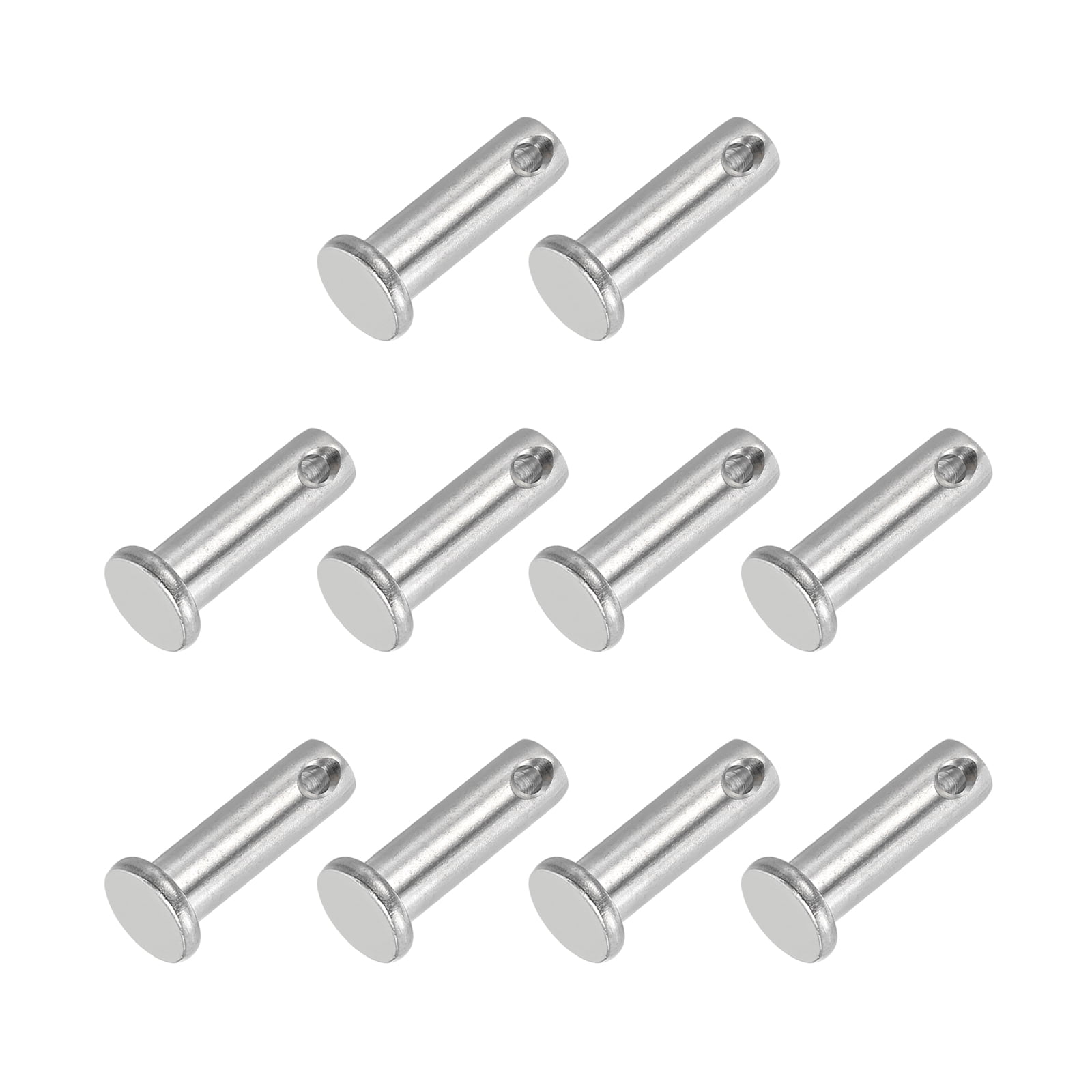 Uxcell Single Hole Clevis Pins 304 Stainless Steel Flat Head Pin for ...