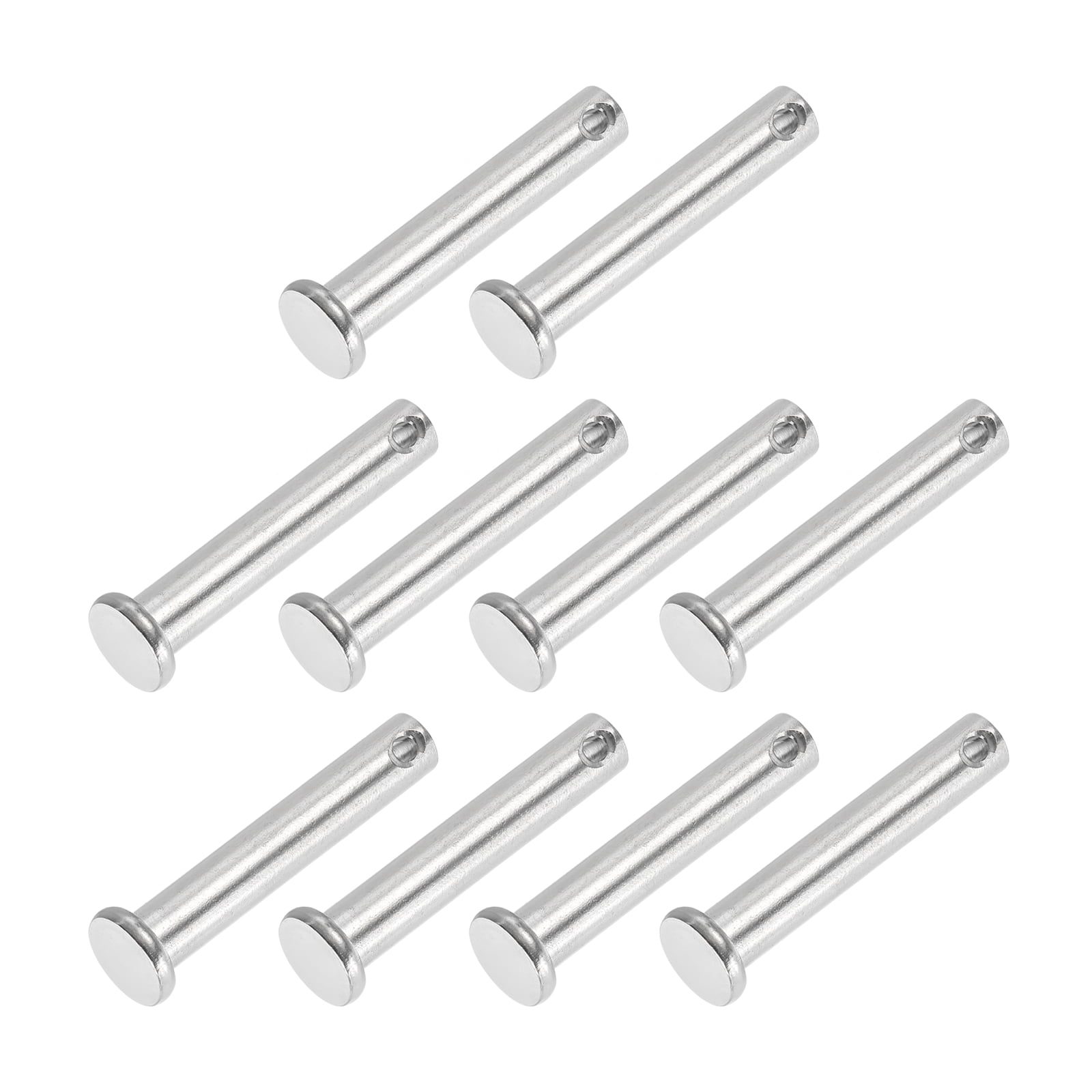 Uxcell Single Hole Clevis Pins 304 Stainless Steel Flat Head Pin for Hitch Pin Lock Link Hinge ...