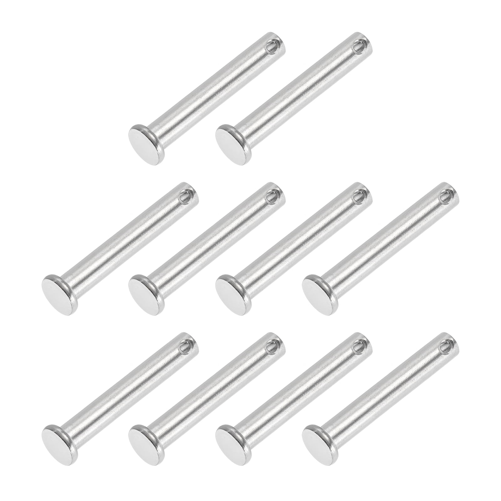 Uxcell Single Hole Clevis Pins 304 Stainless Steel Flat Head Pin for ...