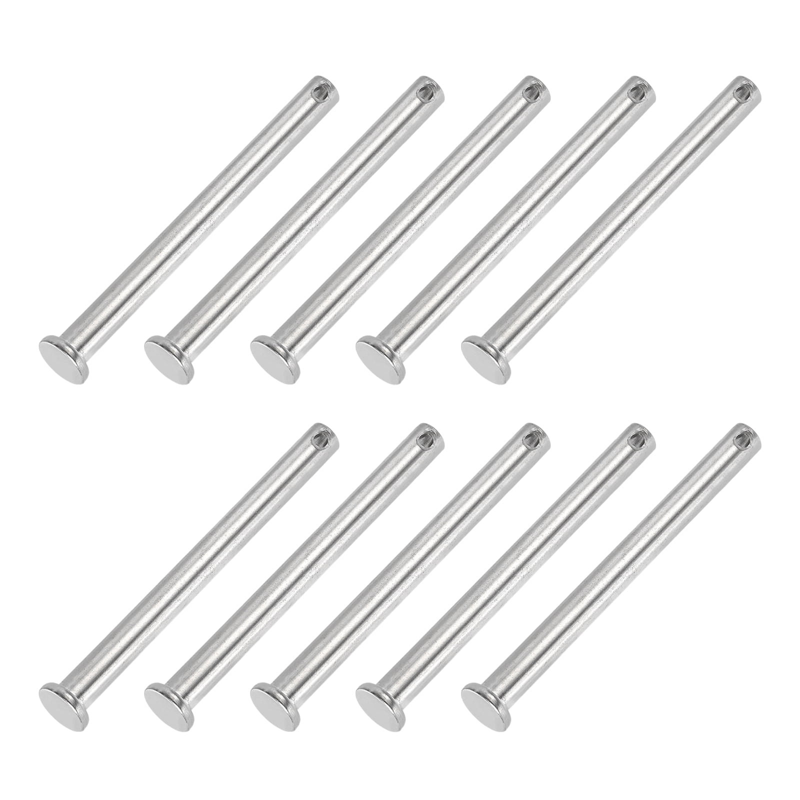 Uxcell Single Hole Clevis Pins 304 Stainless Steel Flat Head Pin for Hitch Pin Lock Link Hinge ...