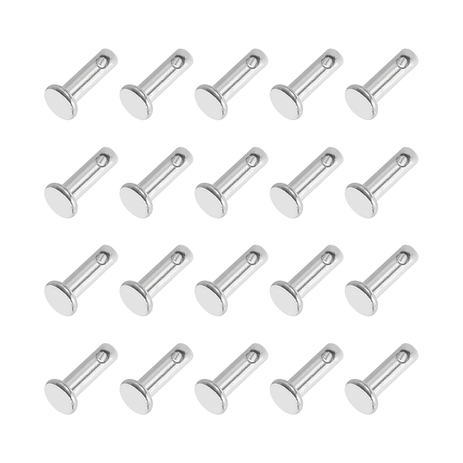 Uxcell Single Hole Clevis Pins 304 Stainless Steel Flat Head Pin for Hitch Pin Lock Link Hinge ...