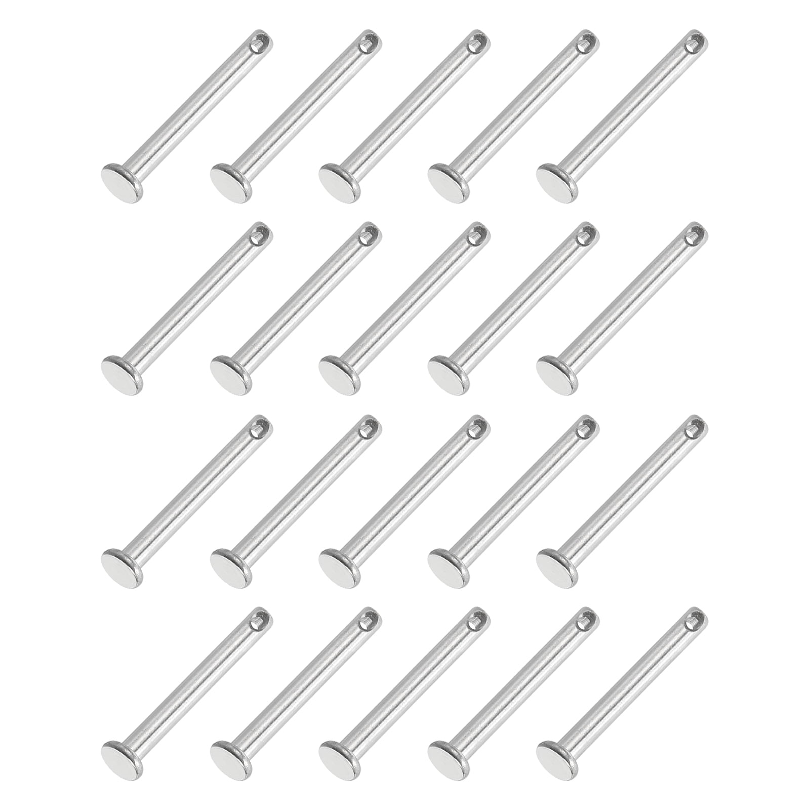 Uxcell Single Hole Clevis Pins 304 Stainless Steel Flat Head Pin for ...