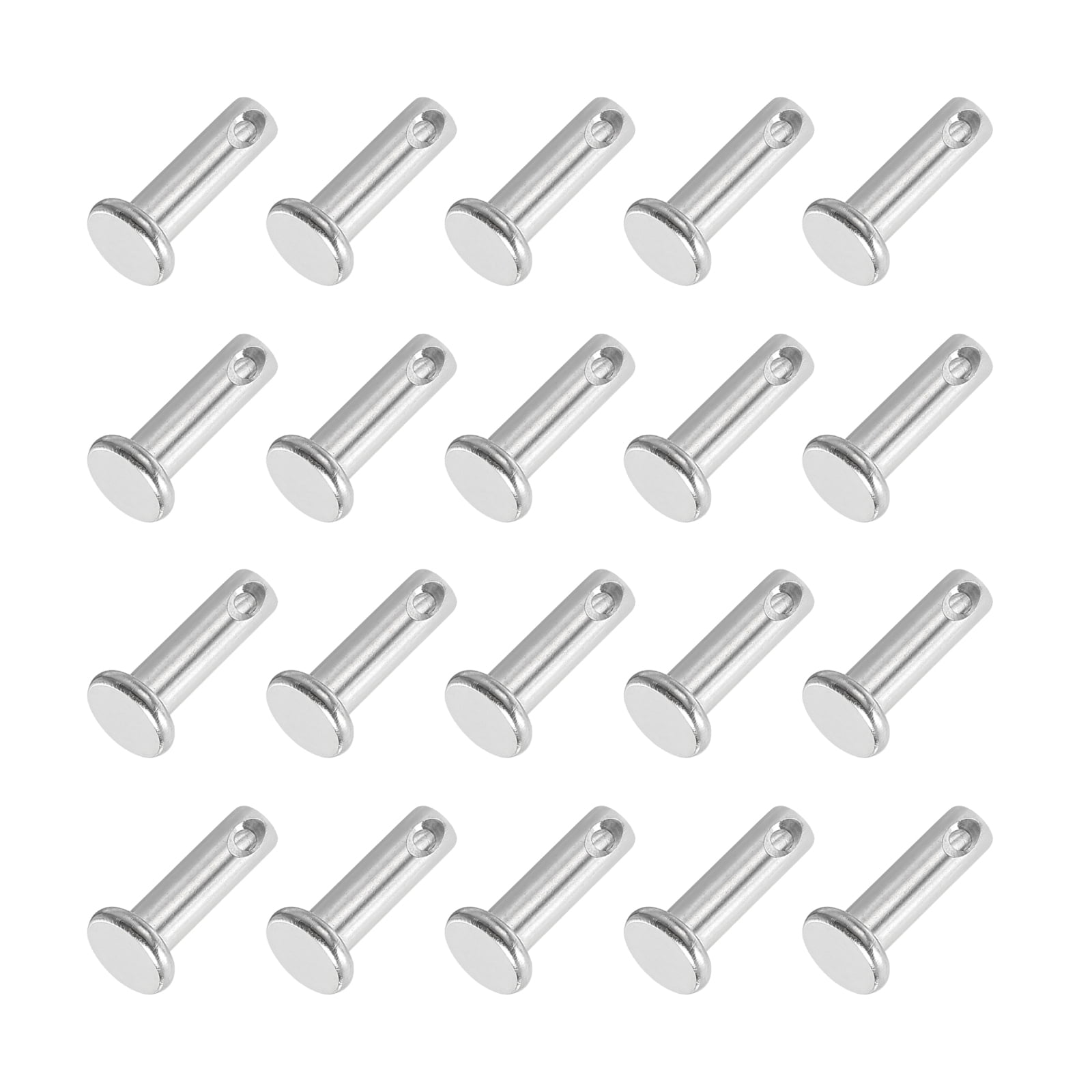 Uxcell Single Hole Clevis Pins 304 Stainless Steel Flat Head Pin for Hitch Pin Lock Link Hinge ...
