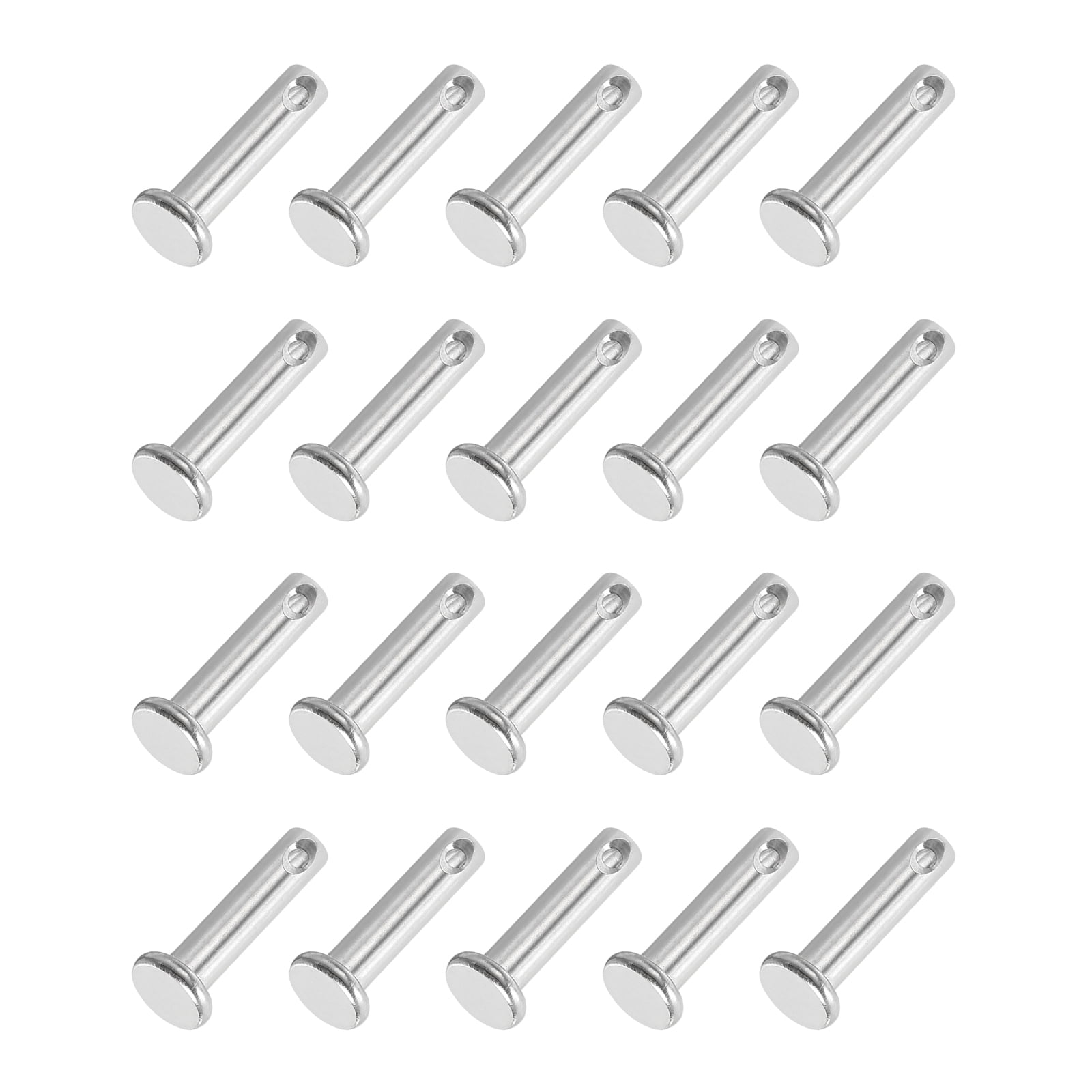 Uxcell Single Hole Clevis Pins 304 Stainless Steel Flat Head Pin for ...