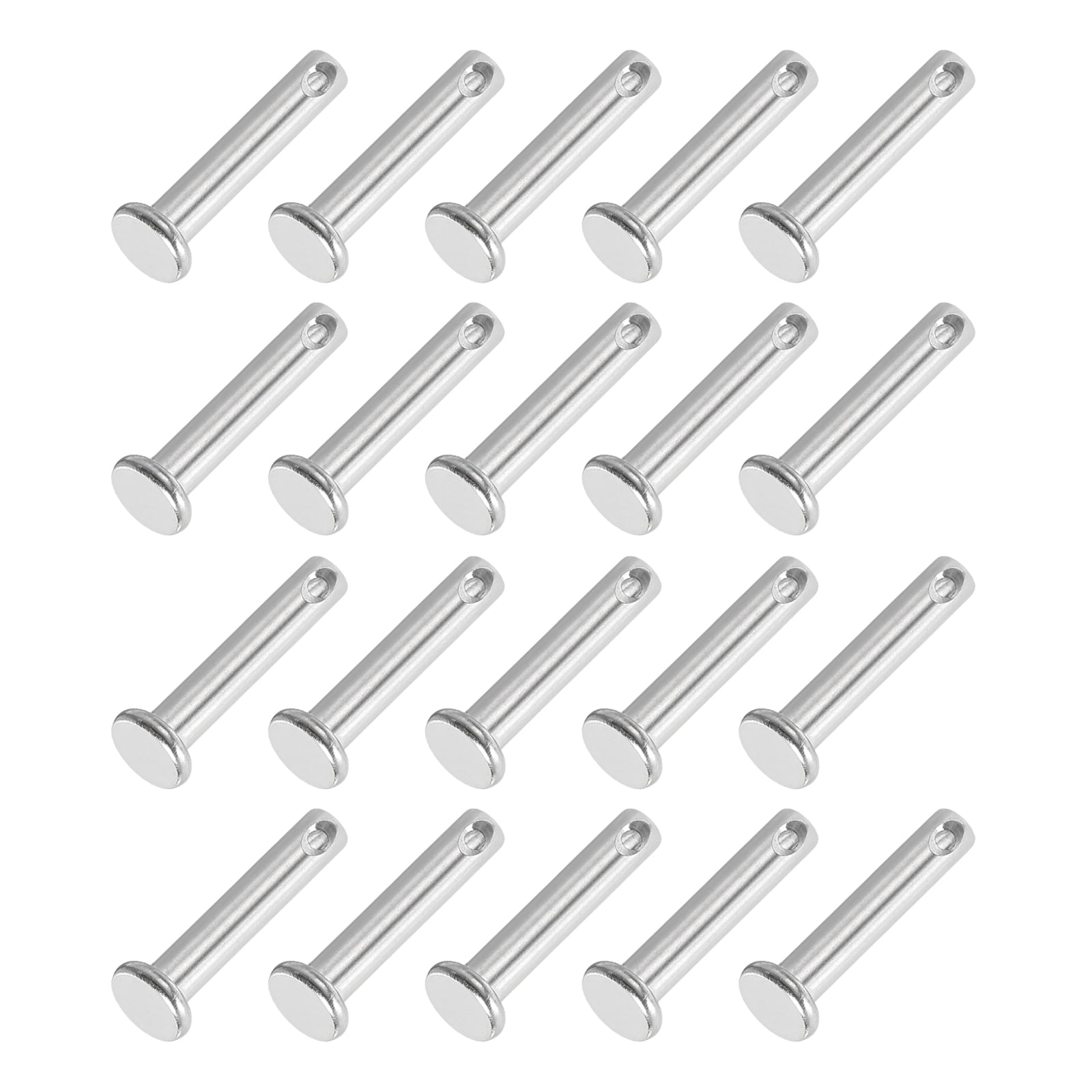 Uxcell Single Hole Clevis Pins 304 Stainless Steel Flat Head Pin for ...
