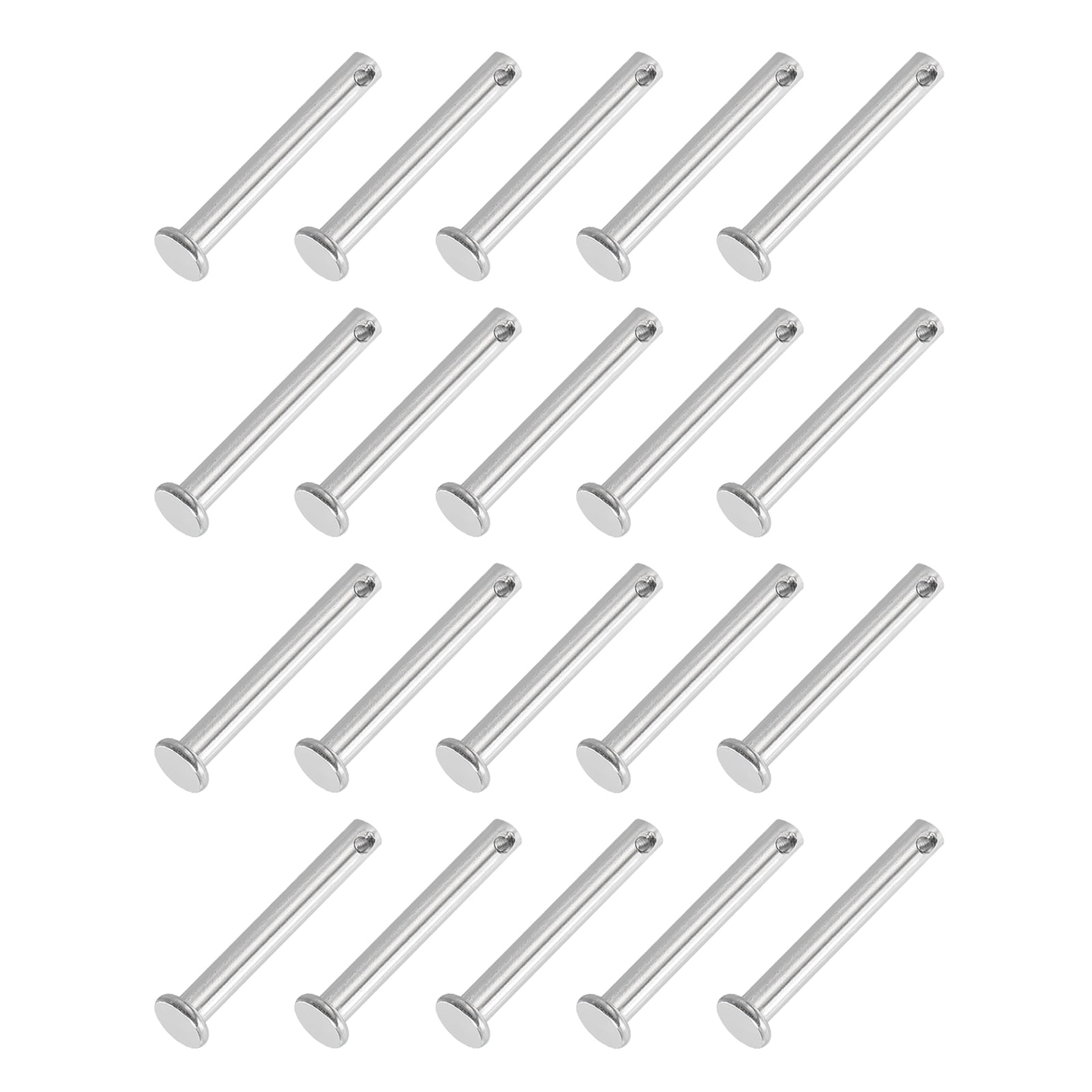 Uxcell Single Hole Clevis Pins 304 Stainless Steel Flat Head Pin for ...