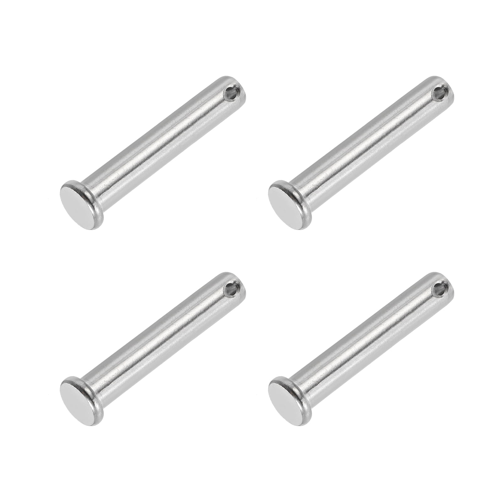 Uxcell Single Hole Clevis Pins 304 Stainless Steel Flat Head Pin for Hitch Pin Lock Link Hinge ...