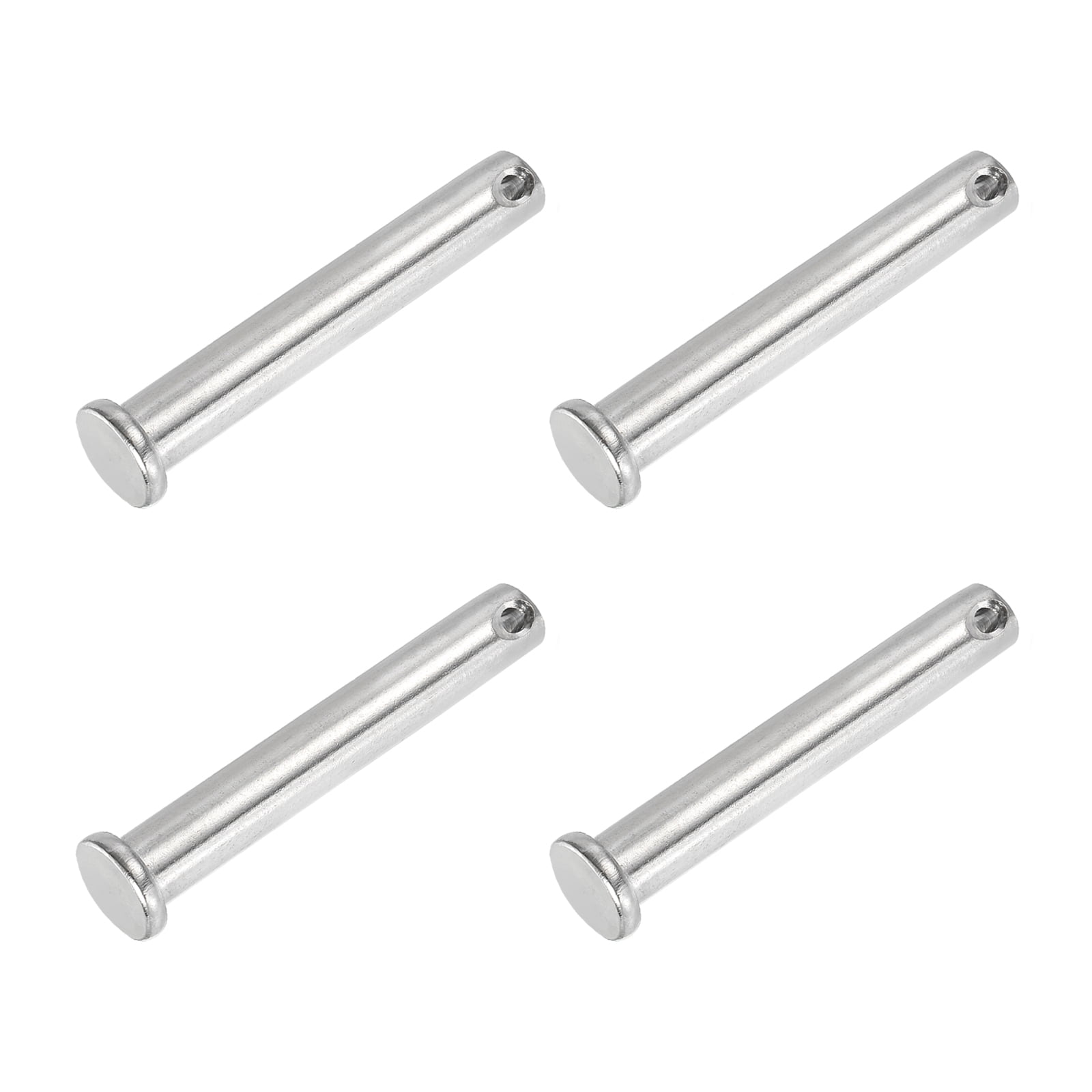 Uxcell Single Hole Clevis Pins 304 Stainless Steel Flat Head Pin for Hitch Pin Lock Link Hinge ...