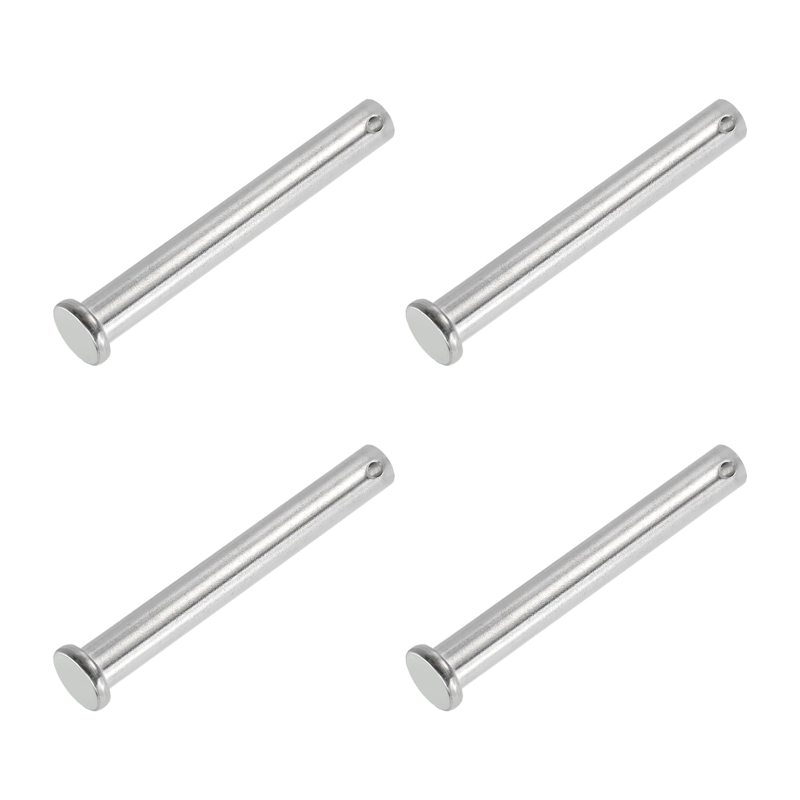 Uxcell Single Hole Clevis Pins 304 Stainless Steel Flat Head Pin for Hitch Pin Lock Link Hinge ...