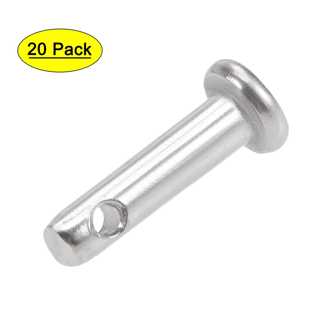 Uxcell Single Hole Clevis Pins - 3mm x 12mm Flat Head 304 Stainless ...