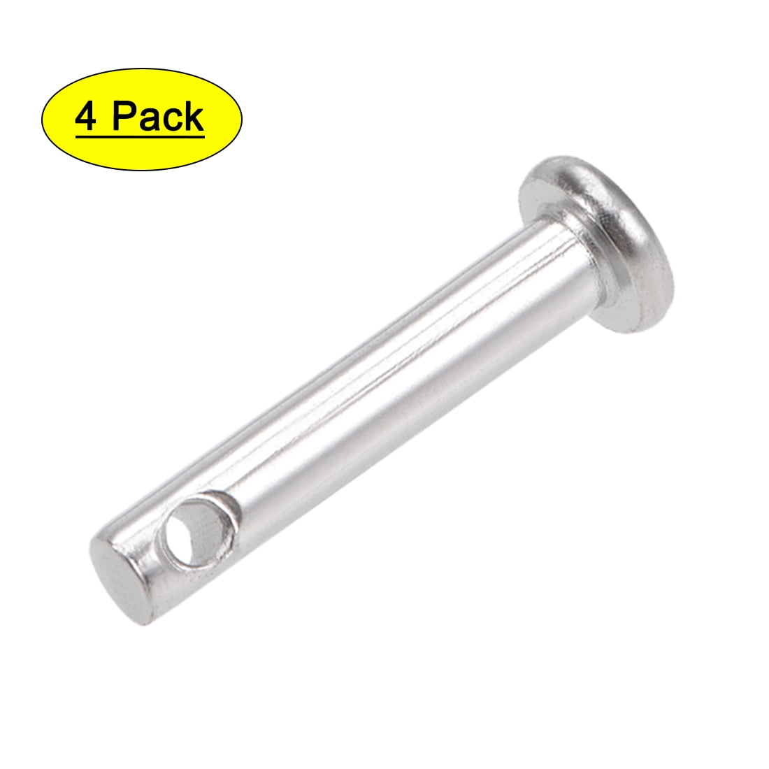 Uxcell Single Hole Clevis Pins 3mm x 16mm Flat Head 304 Stainless Steel ...