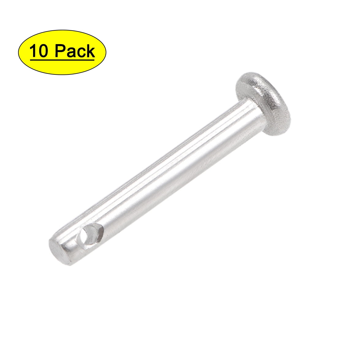 Uxcell Single Hole Clevis Pins - 3mm x 20mm Flat Head 304 Stainless Steel Link Hinge Pin 10 Pcs ...