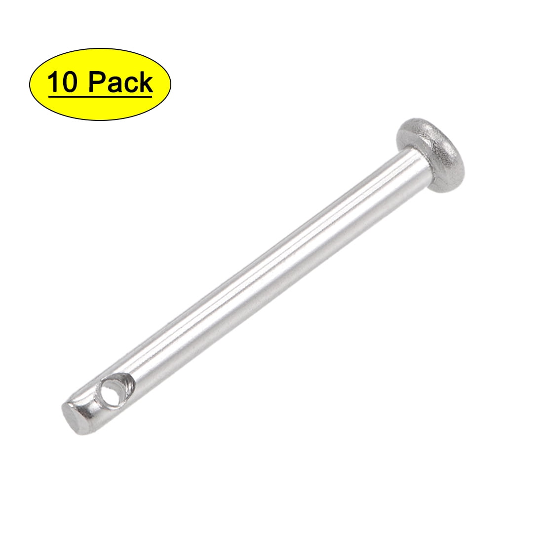 Uxcell Single Hole Clevis Pins - 3mm x 30mm Flat Head 304 Stainless Steel Link Hinge Pin 10 Pcs ...