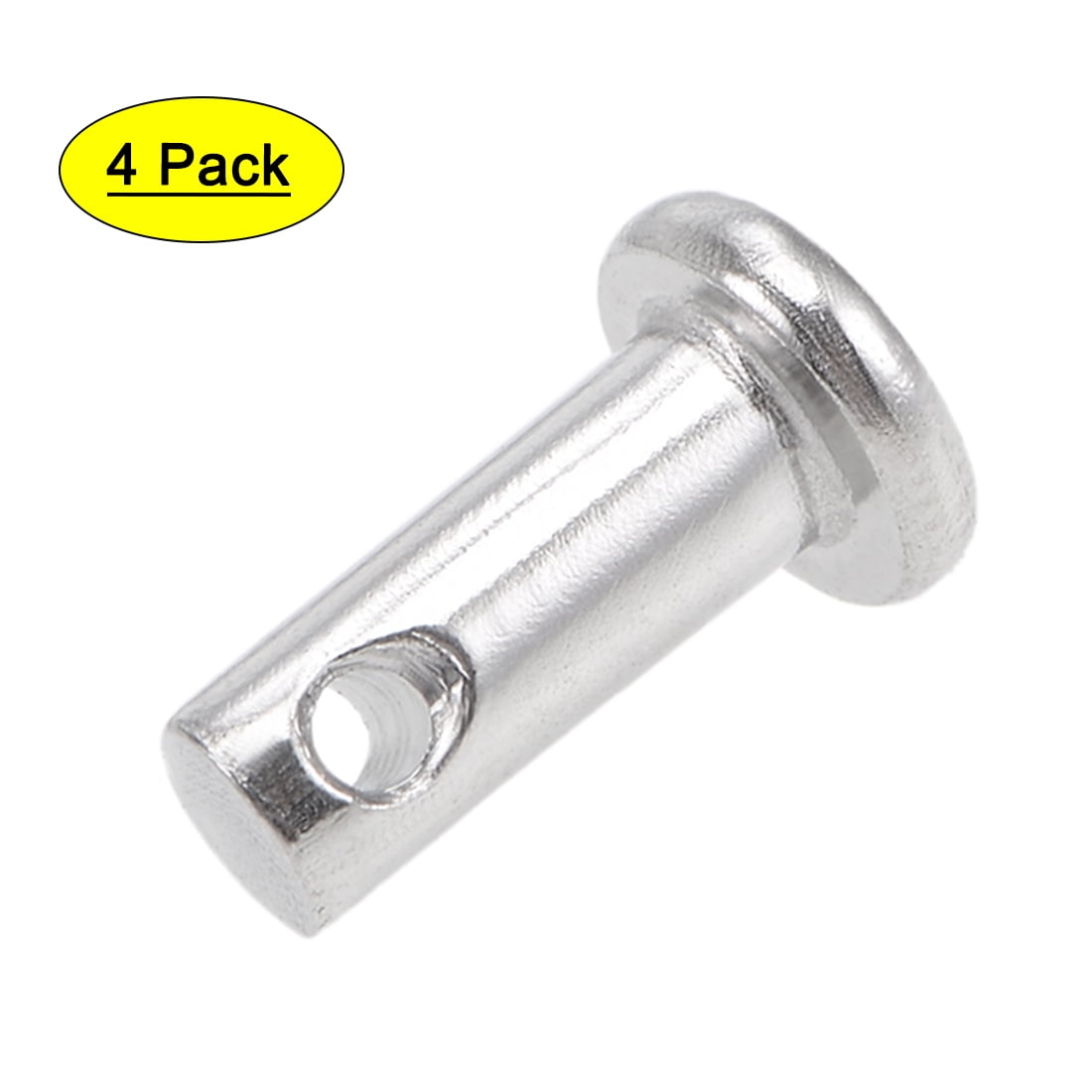 Uxcell Single Hole Clevis Pins 4mm x 10mm Flat Head 304 Stainless Steel ...