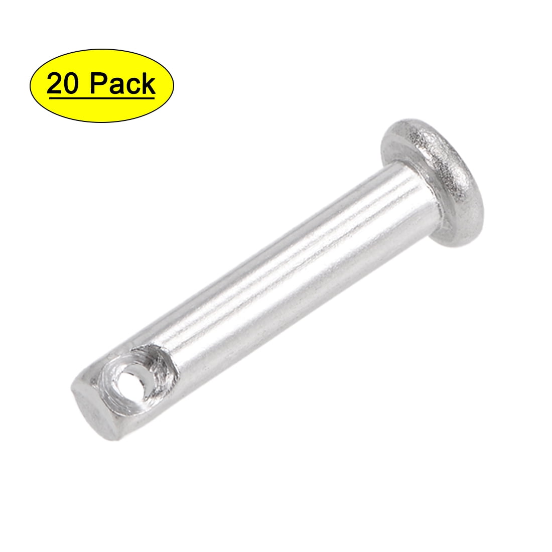 Uxcell Single Hole Clevis Pins - 4mm x 20mm Flat Head 304 Stainless ...