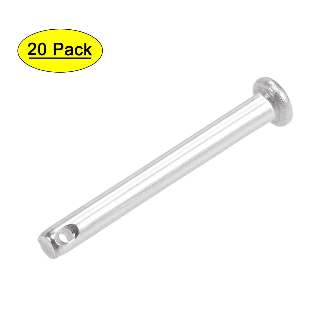 Uxcell Single Hole Clevis Pins - 4mm x 35mm Flat Head 304 Stainless ...