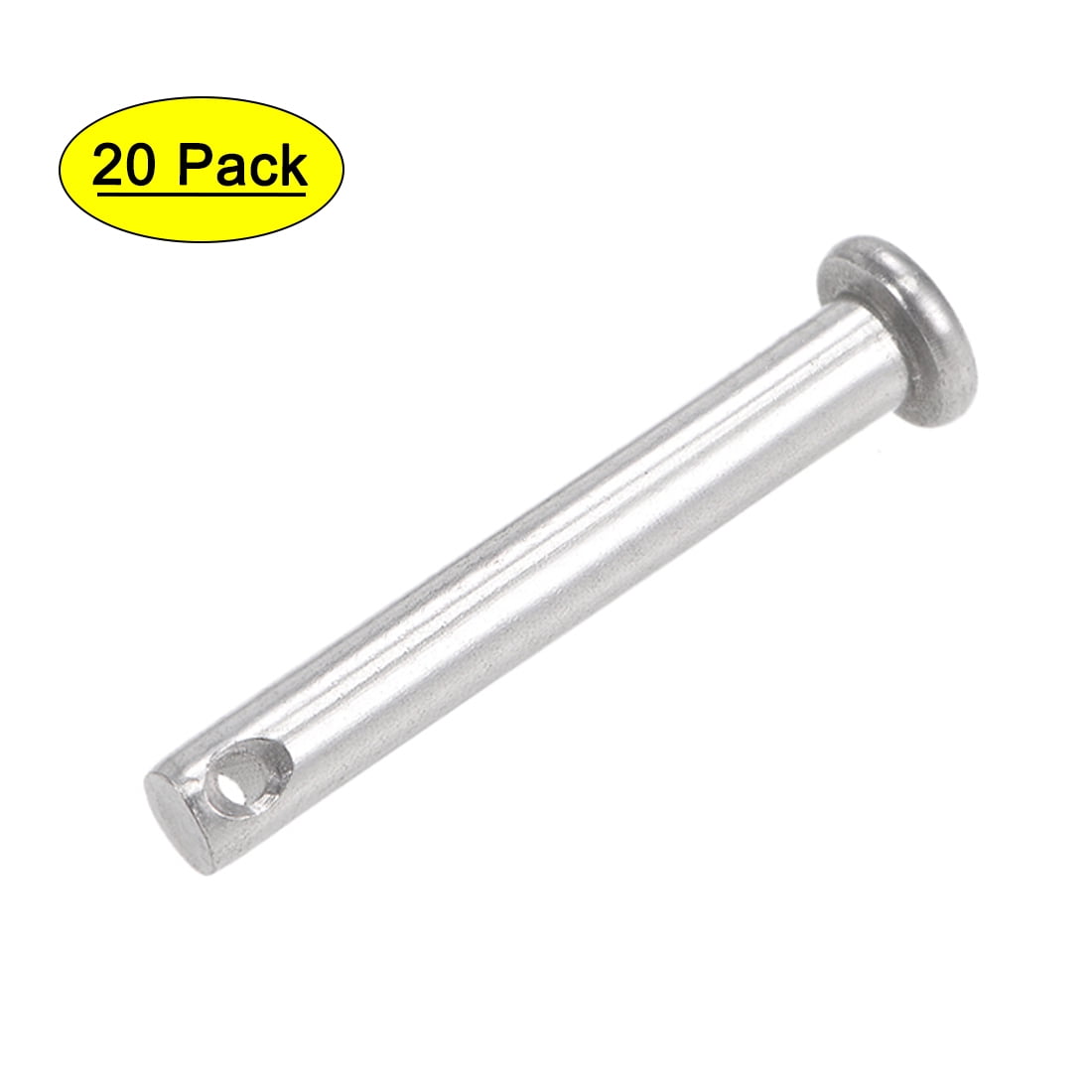 Uxcell Single Hole Clevis Pins - 5mm x 35mm Flat Head 304 Stainless ...