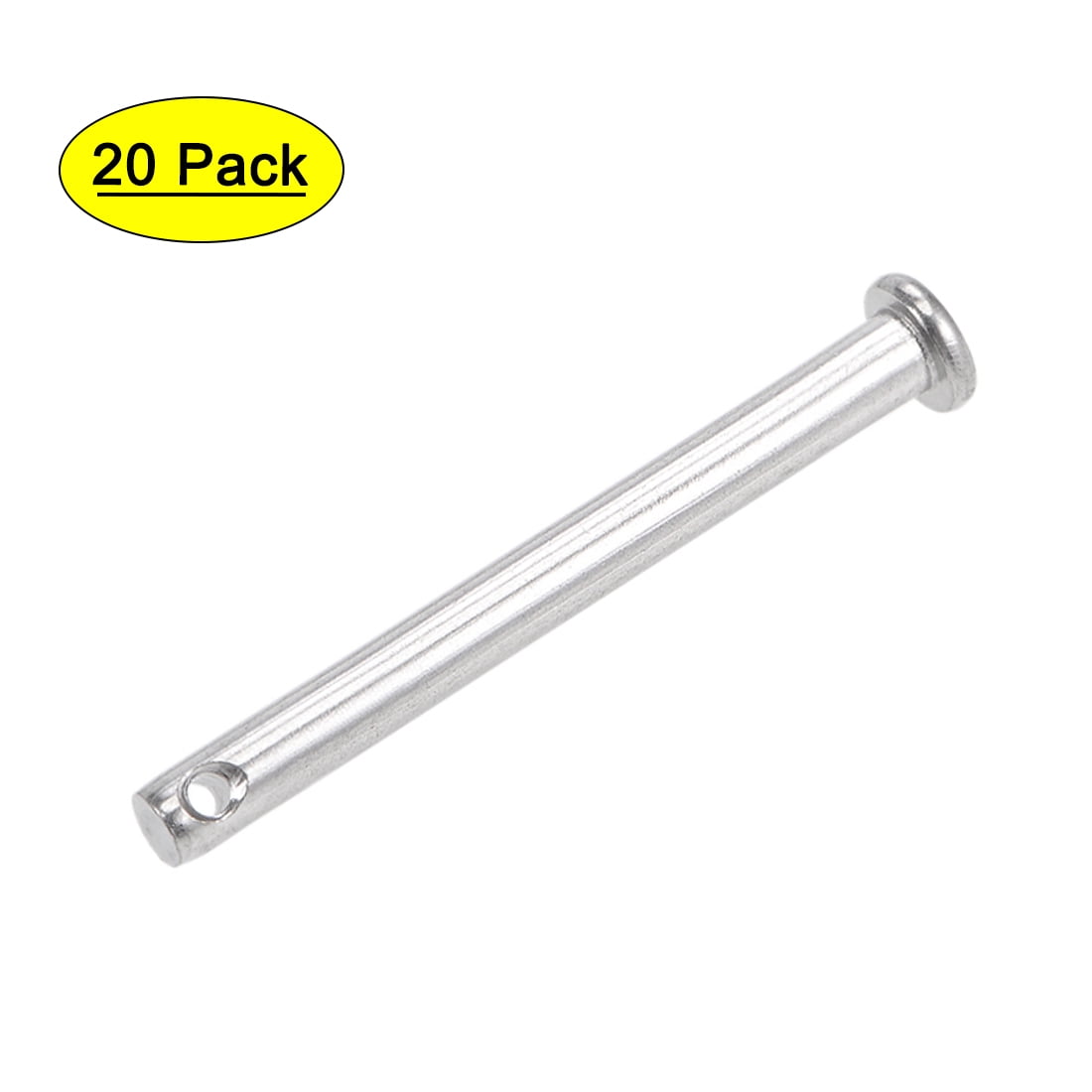 Uxcell Single Hole Clevis Pins - 5mm x 50mm Flat Head 304 Stainless ...