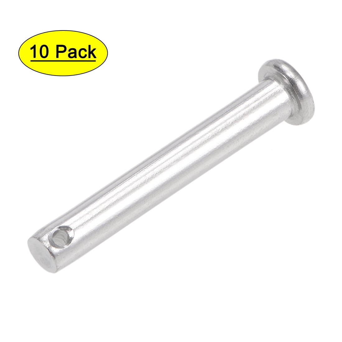 Uxcell Single Hole Clevis Pins - 6mm x 40mm Flat Head 304 Stainless Steel Link Hinge Pin 10 Pcs ...