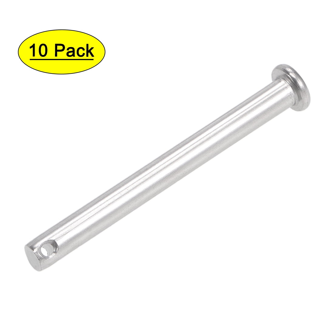 Uxcell Single Hole Clevis Pins - 6mm x 60mm Flat Head 304 Stainless ...