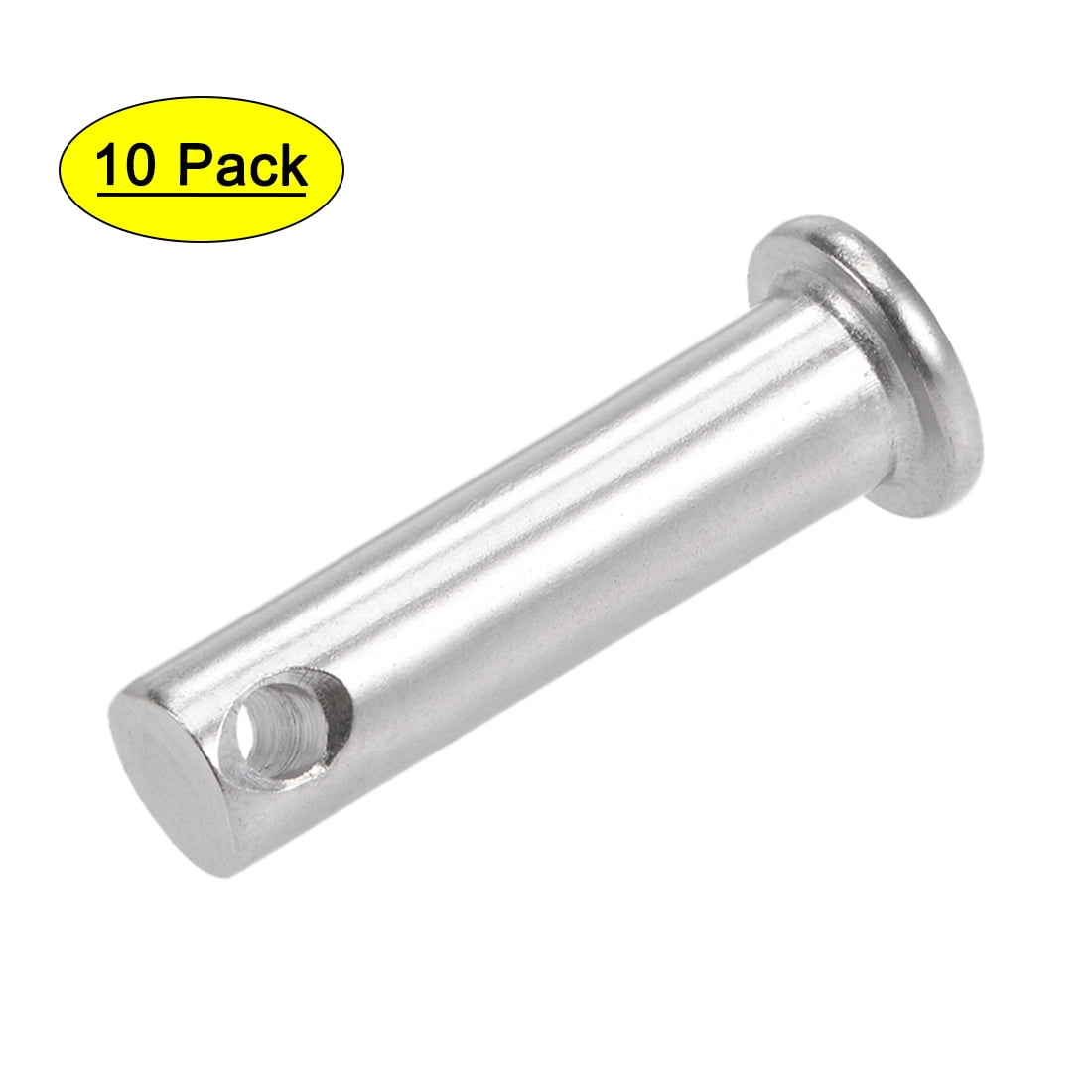 Uxcell Single Hole Clevis Pins - 8mm x 30mm Flat Head 304 Stainless ...