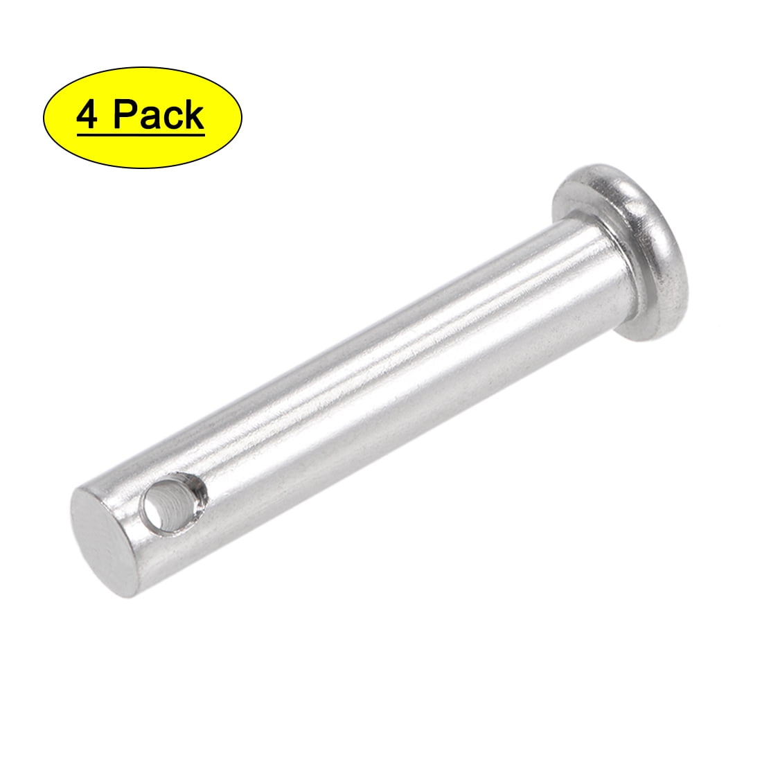 Uxcell Single Hole Clevis Pins 8mm x 40mm Flat Head 304 Stainless Steel Link Hinge Pin 4Pcs ...