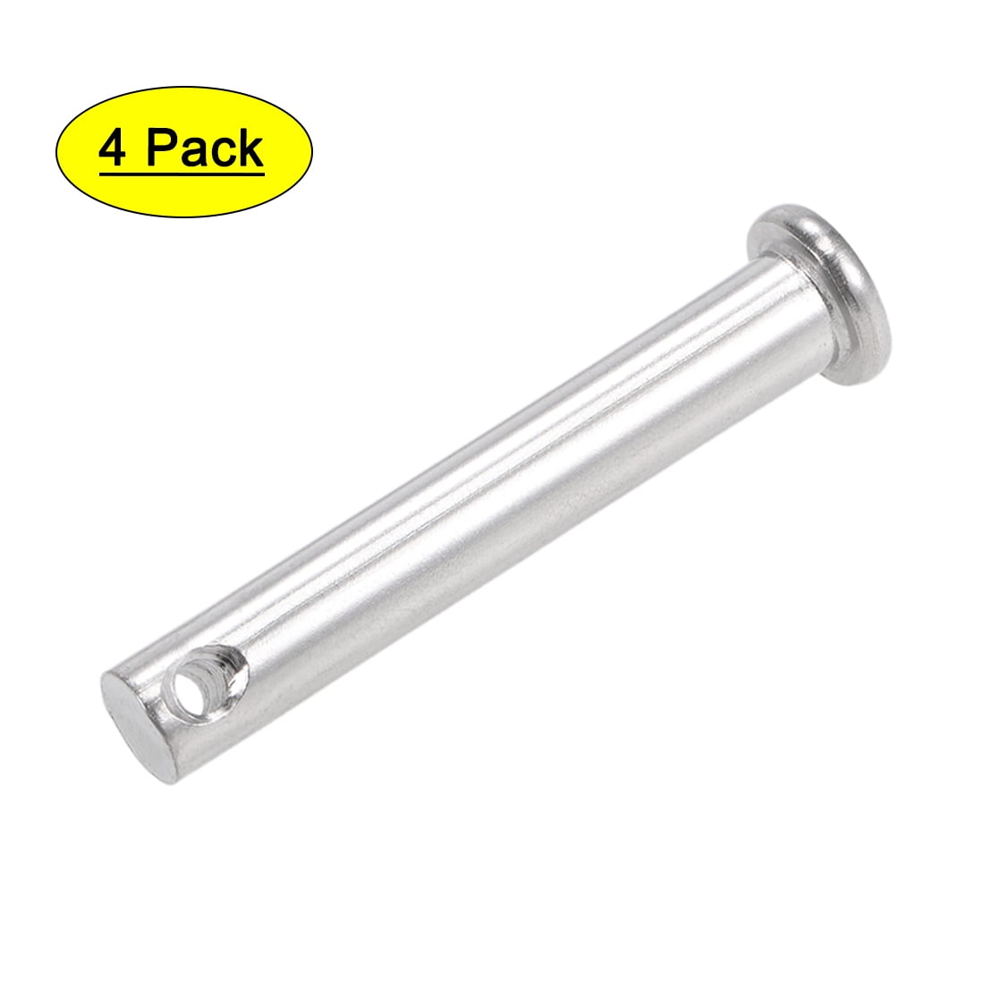 Uxcell Single Hole Clevis Pins 8mm x 50mm Flat Head 304 Stainless Steel ...