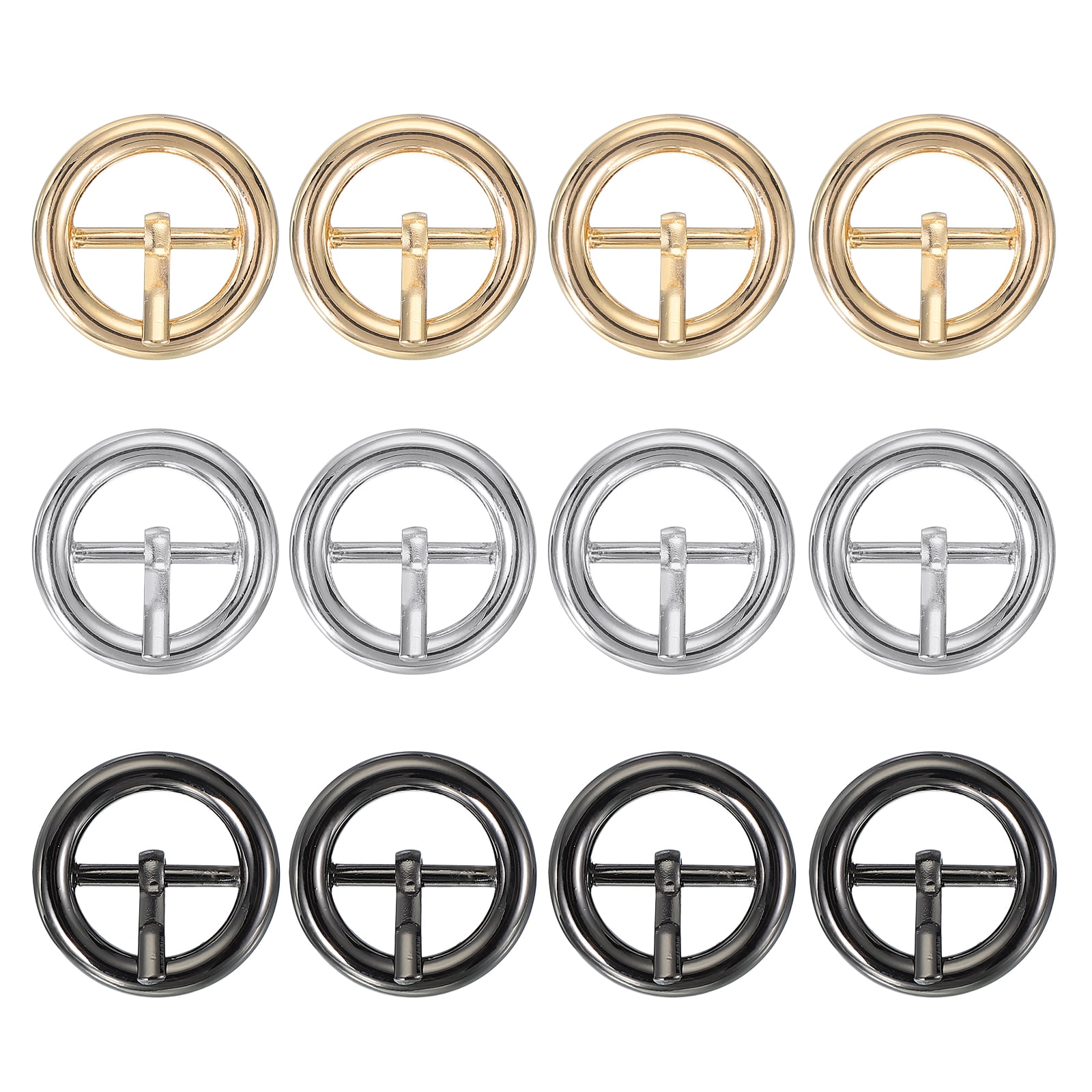 Uxcell Single Prong Belt Buckle, Metal Roller Buckle Round for Belt ...