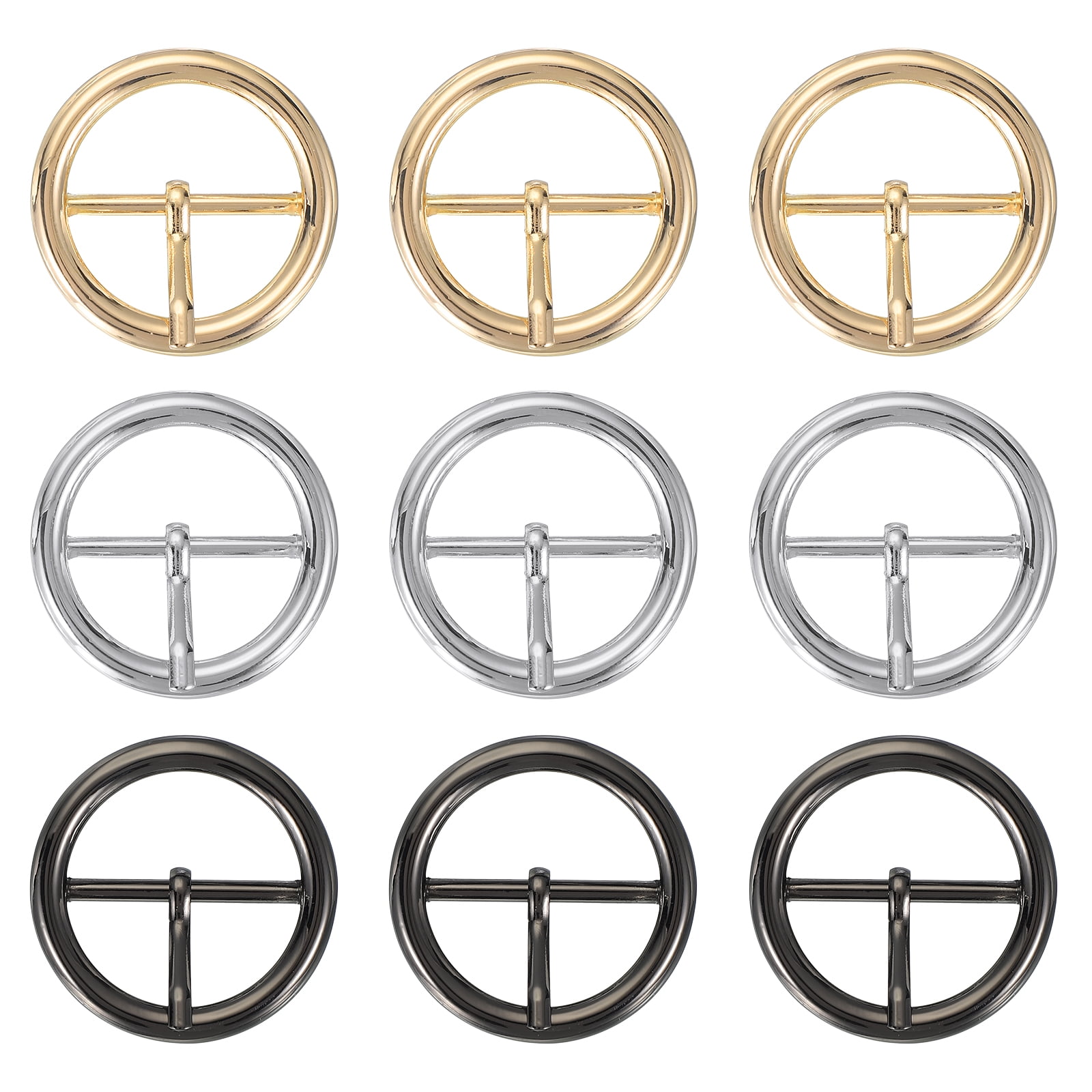 Single Prong Belt Buckle Metal Roller Buckle Round Center Bar Buckles ...