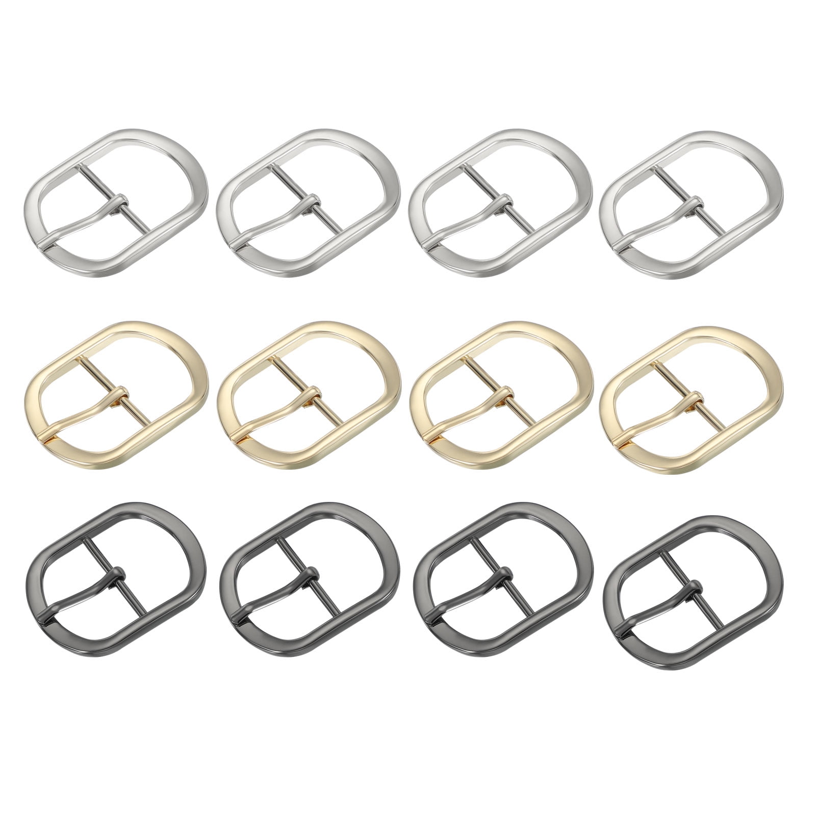 Uxcell Single Prong Belt Buckle 1.5" Metal Roller Buckle Oval Center ...