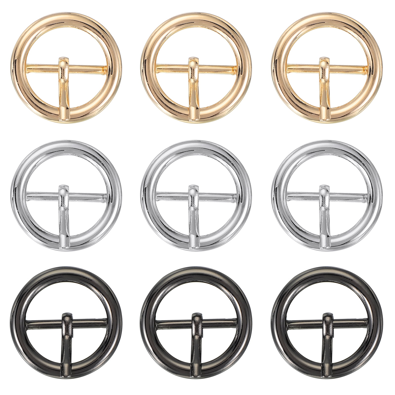 Single Prong Belt Buckle Metal Roller Buckle Round Center Bar Buckles ...